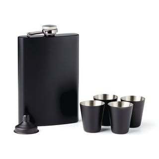 Cambridge 6-Piece Black Flask Set - Bed Bath & Beyond - 39678612