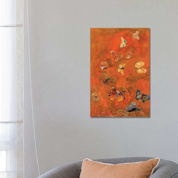iCanvas "Evocation of Butterflies, c.1912 " by Odilon Redon Canvas ...