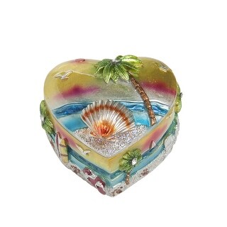 Resin Heart Beach Scene Box - Bed Bath & Beyond - 39844451