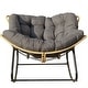 Larger Outdoor Rocking Chair, Patio Egg Rocking Chair, Indoor Papasan ...