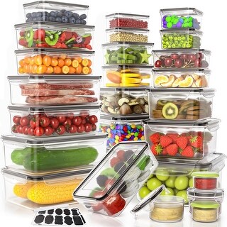 52 PCS Large Food Storage Containers - Bed Bath & Beyond - 39136019