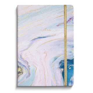Curata Cosmos Notes Blue and Gold Foil Marble 6x8in 256 Lined Pages ...