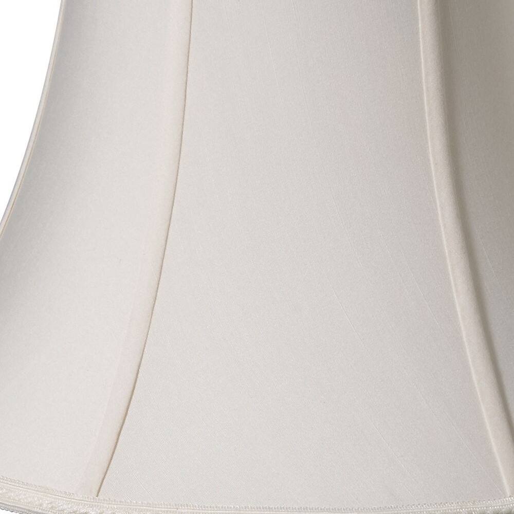 12" Cream Slanted Oval Paperback Shantung Lampshade - 12"x12"x10" - Bed ...