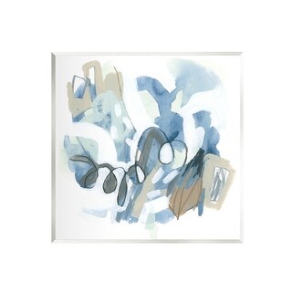 Stupell Busy Blue Shapes Arrangement Wall Plaque Art, Design by June ...