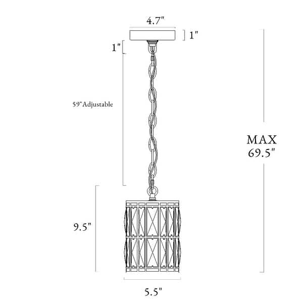 Cirstal Modern Crystal 1-Light Pendant Island Lights for Dining Room ...