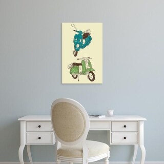 Easy Art Prints GraphINC's 'Scooter I' Premium Canvas Art - Bed Bath ...