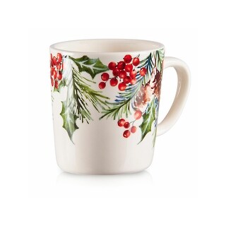 Pier 1 Christmas Mistletoe Mugs Set of 4 - Bed Bath & Beyond - 36604312