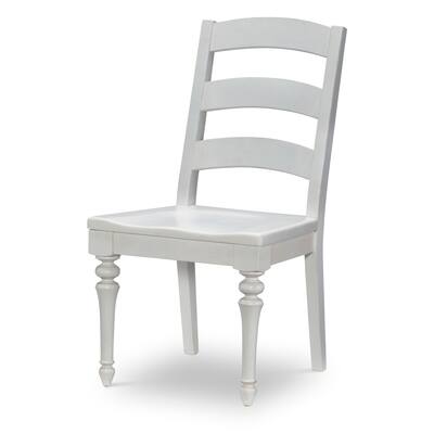 Farmdale Rustic White Ladder Back Side Chair - Overstock - 32576394