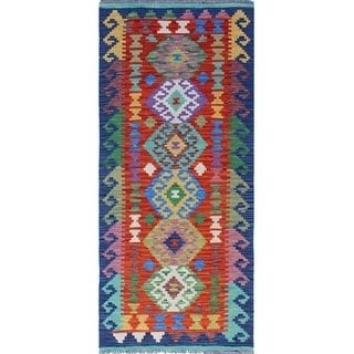 Flatweave Nassor Red/Navy Runner - 2'7" x 6'4" - Bed Bath & Beyond ...