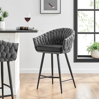 Fabian Fabric/PU Counter & Bar Stool w/ Arms - Bed Bath & Beyond - 36189875