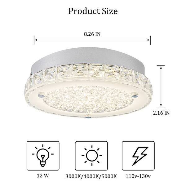 LED Crystal Ceiling Light LED Flush Mount Ceiling Light 3000K/4000K ...