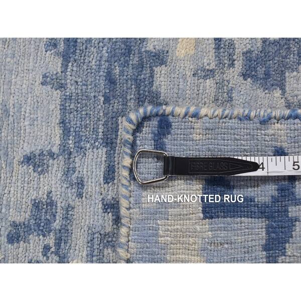 Shahbanu Rugs Beau Blue, Wool, Hand Knotted, Award Winning THE ...