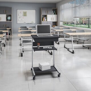 Compact Computer Desk Cart for Small Spaces Work Workstation - Bed Bath ...