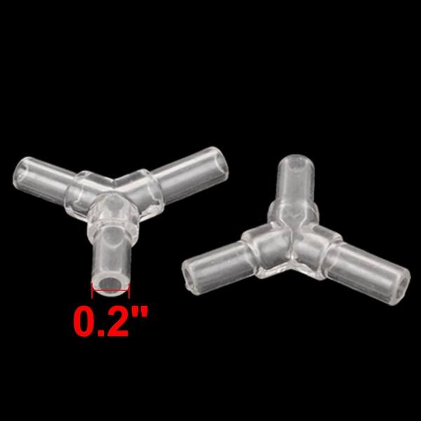 5 Pcs 3 Way Type Y Shape Distributor Air Line Control Valve Clear ...