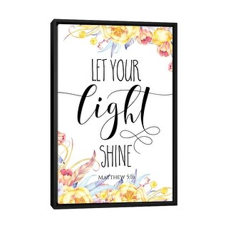 iCanvas "Let Your Light Shine, Matthew 5,16" by Eden Printables Framed ...