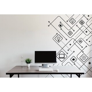 Circuit Board Wall Decal, Technology Vinyl Wall Art Decals - Bed Bath ...