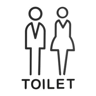 Bathroom Sign, 1 Pair Acrylic Men Women Restroom Sign Toilet Style 2 ...