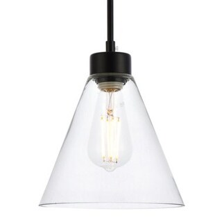 Elegant Lighting LD2501 Mera 8" Wide Mini Pendant with Clear Glass ...