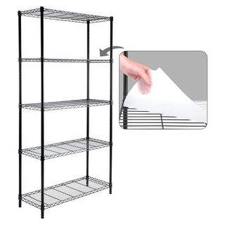 5-Shelf Heavy Duty Carbon Steel Shelving Unit 150lbs/Shelf - Bed Bath ...