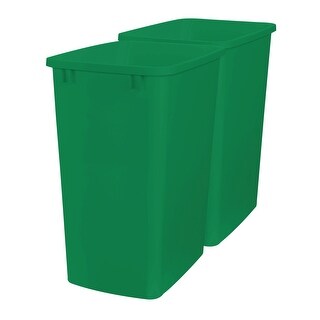 Rev-A-Shelf Polymer Replacement 35 Quart Trash Bin, Green, 2 Pack, RV ...