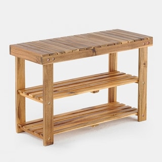 3-Tier Wood Stackable Shoe Rack, Foldable Shoe Shelf Storage Organizer ...