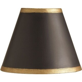 Currey and Company 0210 Black/Gold Trim Paper Shade, Measuring 3 x 6 x ...