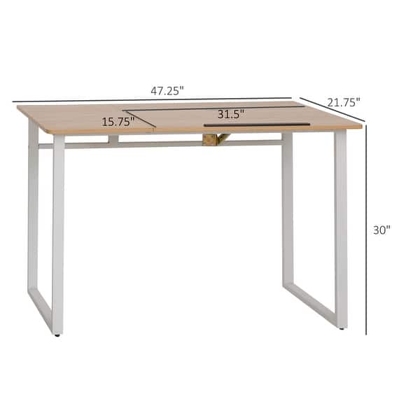 Modern Drafting Drawing Table with Adjustable Tiltable Tabletop ...