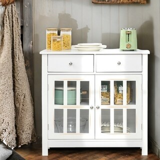 Elegant Storage Cabinet with Glass Doors - Bed Bath & Beyond - 41904474