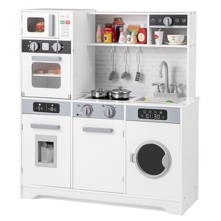 Gymax ids Play Kitchen Toy Set w/ Water Dispenser Sink Faucet - Bed ...