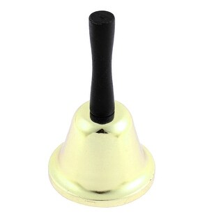 Restaurant 3 Inches Dia Hand Bell Gold Tone Black - Gold Tone, Black ...