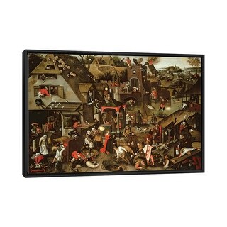 iCanvas "Netherlandish Proverbs illustrated in a village landscape" by ...