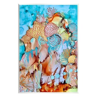 Stupell Abstract Coral Reef Pattern Wall Plaque Art Amy Tieman - Bed ...