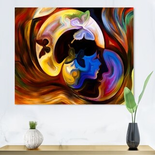 Designart "Visualization Of Inner Paint IV" Modern Canvas Art Print ...