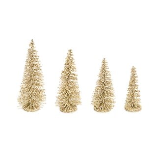 Set of 16 Gold Mini Artificial Tree Table Top Decorations 7'' - under-3 ...