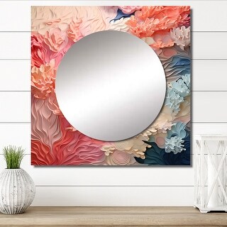 Designart "Pink And White Coastal Coral Collage" Coastal Coral Under ...