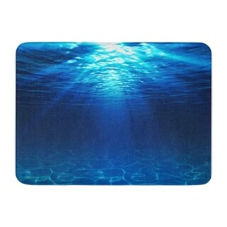 Blue Ocean Underwater View Sandy Seabed Water Light Doormat Floor Rug ...