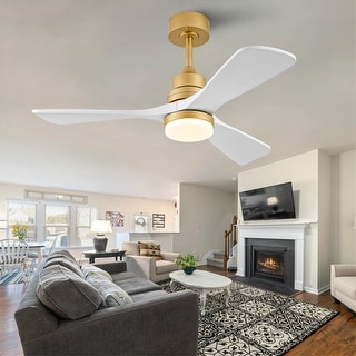 42" Ceiling Fan w/ Dimmable LED Light Remote Control Reversible DC ...
