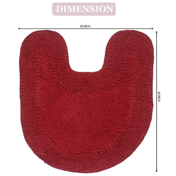 Double Ruffle Contour Rug, Cotton Soft, Water Absorbent Rug, Non Slip U ...