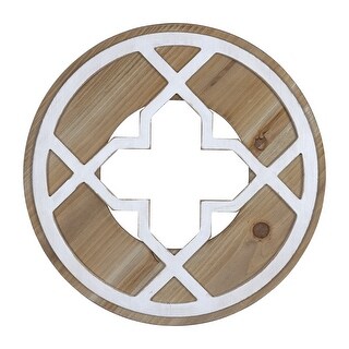 Rustic Two Tone Round Wall Decor - Bed Bath & Beyond - 39674991