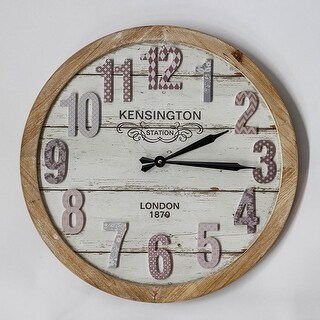 Kensington Station London With Multi Patterned Numbers Wall Clock - Bed ...