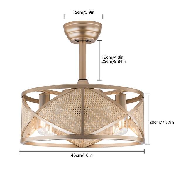 18 Inches Ceiling fan with Remote Control and Lights - 18in - Bed Bath ...