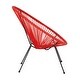 Oval Comfort Red Rattan Lounge Chair - Bed Bath & Beyond - 36898700