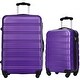 Purple Travel Suitcase Sets Expandable Luggage Sets Spinner Wheels, 2 ...
