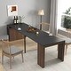 Contemporary Expandable Dining Table with Built-In Power Outlet ...