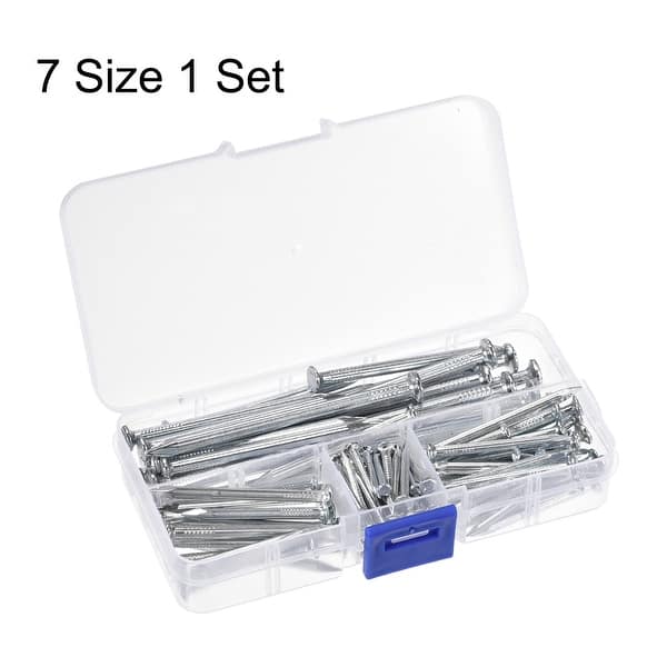 Hardware Nails Carbon Steel Cement Nail Assortment Kit 7 Size 100pcs ...