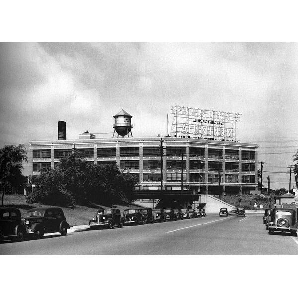 The Reynolds Building Black and White Gallery Wrapped Canvas - Bed Bath ...