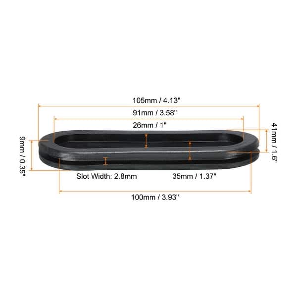 8pcs Rubber Grommet Mount Size 35 x 100mm Oval for Wire Protection ...