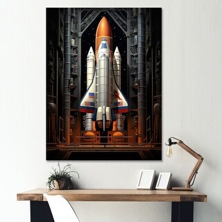Designart "Rocketship Reverence I" Rocketship Wall Art Prints - Bed ...