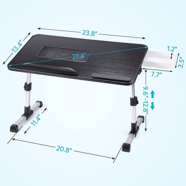 Large Laptop Desk Adjustable Laptop Stand Foldable Bed Table Portable ...