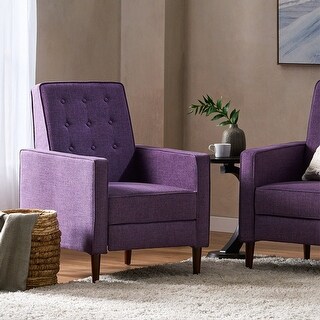 Mid-Century Modern Polyester Button Tufted Recliner Mutted Purple - 27 ...